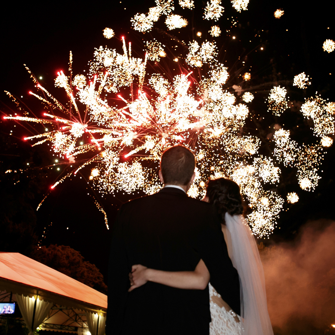 Wedding Fireworks - A spark of magic - Anfield Fireworks